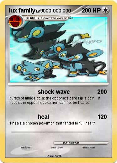 Pokémon lux family - shock wave - My Pokemon Card