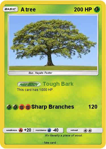 Pokémon A tree 14 14 - Tough Bark - My Pokemon Card