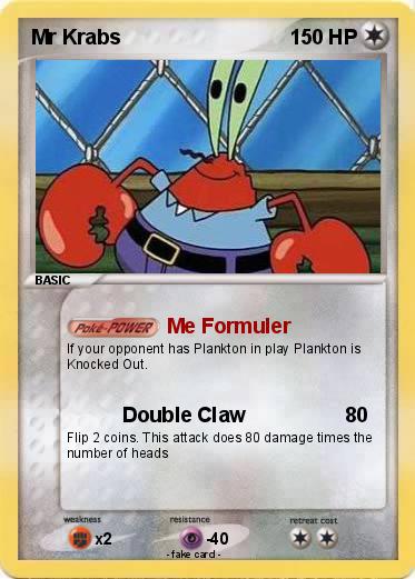 Pokémon Mr Krabs 146 146 - Me Formuler - My Pokemon Card