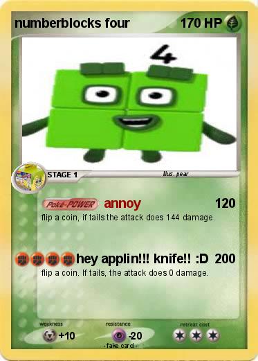 Pokémon numberblocks four 1 1 - annoy - My Pokemon Card