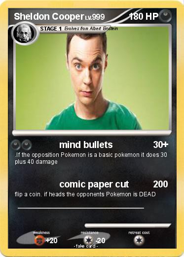 Pokémon Sheldon Cooper 125 125 - mind bullets - My Pokemon Card
