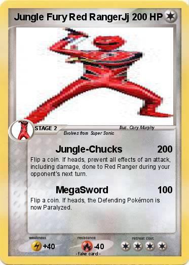 Pokémon Jungle Fury Red RangerJj - Jungle-Chucks - My Pokemon Card