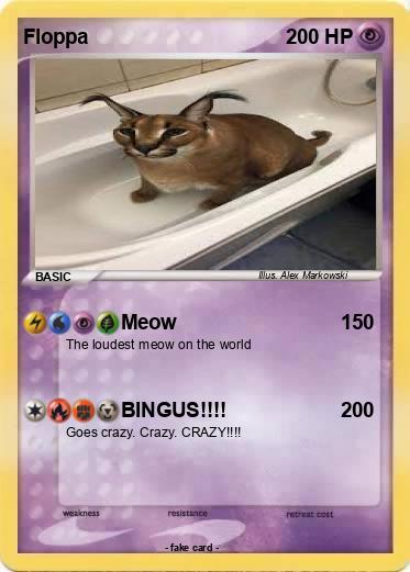 Pokémon Floppa 105 105 - Meow - My Pokemon Card