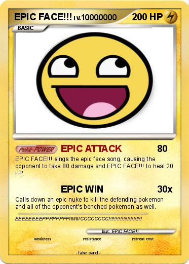 Pokémon EPIC FACE 1293 1293 - EPIC ATTACK - My Pokemon Card