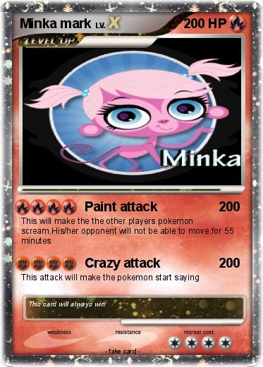 Pokémon Minka mark 1 1 - Paint attack - My Pokemon Card