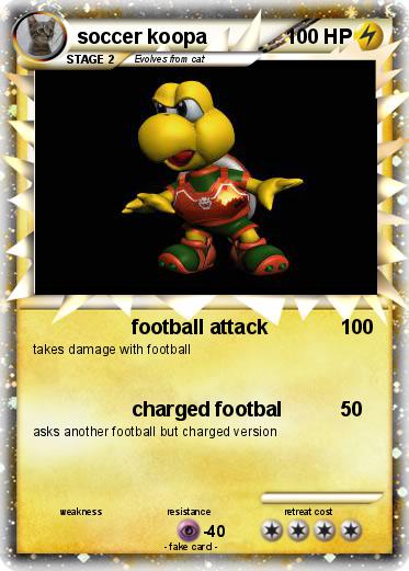 Pokémon soccer koopa - football attack - My Pokemon Card