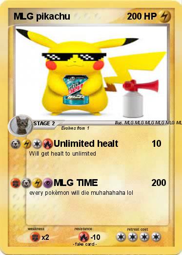 Pokémon MLG pikachu 27 27 - Unlimited healt - My Pokemon Card