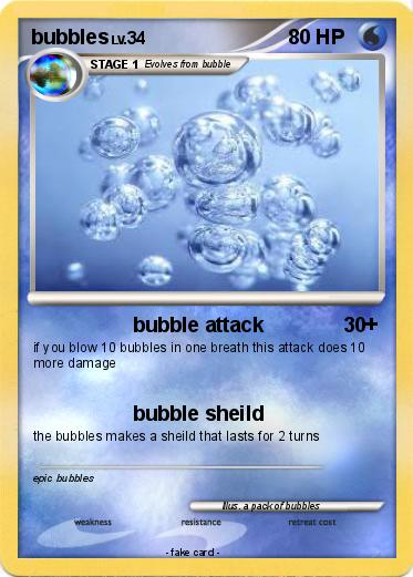 Pokémon bubbles 138 138 - bubble attack - My Pokemon Card