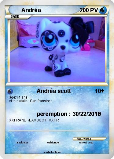 Pokémon Andrea 86 86 - Andréa scott - Ma carte Pokémon