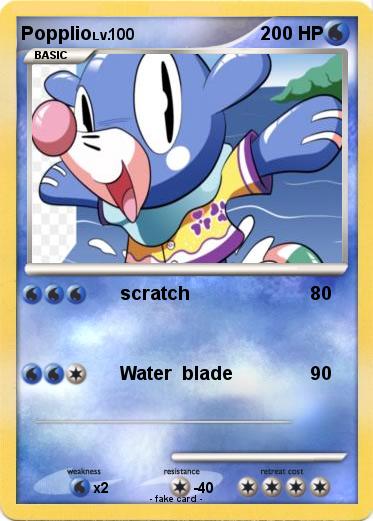 Pokémon Popplio 148 148 - scratch - My Pokemon Card