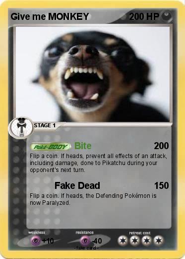 Pokémon Give me MONKEY 1 1 - Bite - My Pokemon Card