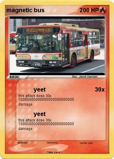 Pokémon magnetic bus - yeet - My Pokemon Card