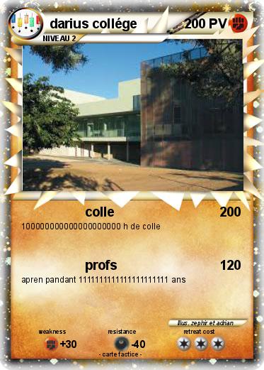 Pokémon darius college - colle - Ma carte Pokémon