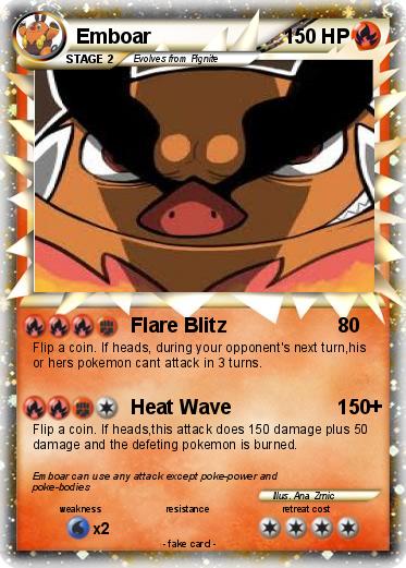 Pokémon Emboar 466 466 - Flare Blitz - My Pokemon Card