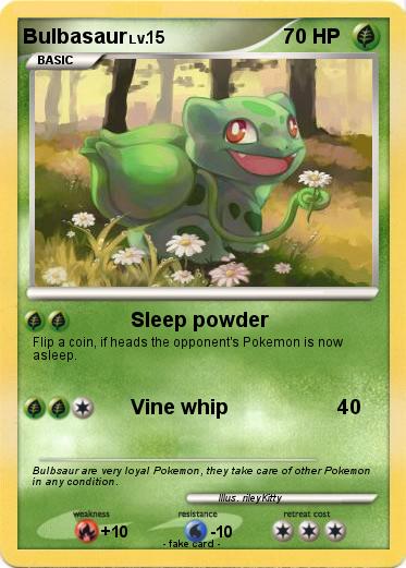 Pokémon Bulbasaur 1759 1759 - Sleep powder - My Pokemon Card