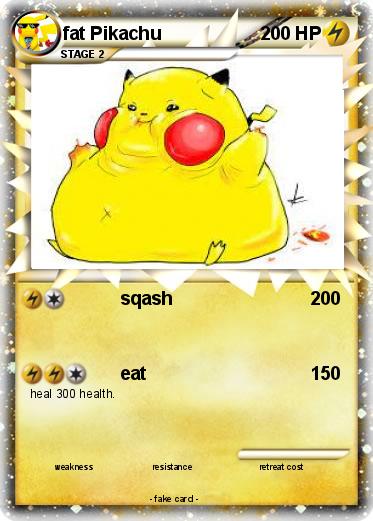 Pokémon fat Pikachu 222 222 - sqash - My Pokemon Card