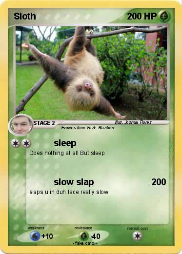 Pokémon Sloth 140 140 - sleep - My Pokemon Card