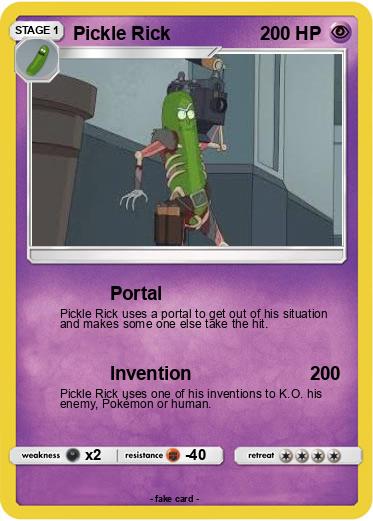 Pokémon Pickle Rick 86 86 - Portal - My Pokemon Card