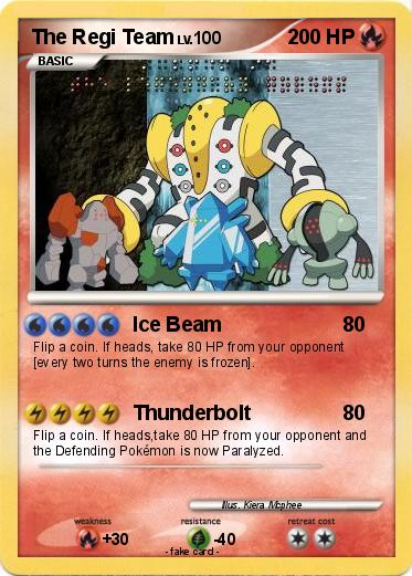 Pokémon The Regi Team - Ice Beam - My Pokemon Card