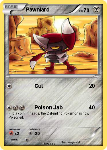 Pokémon Pawniard 40 40 - Cut - My Pokemon Card