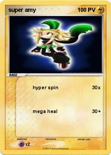 Pokémon super amy - hyper spin - Ma carte Pokémon