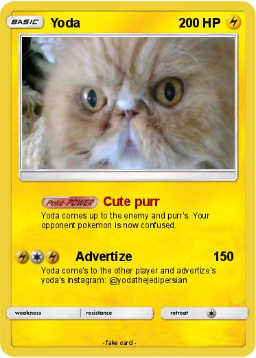 Pokémon Yoda 1411 1411 - Cute purr - My Pokemon Card