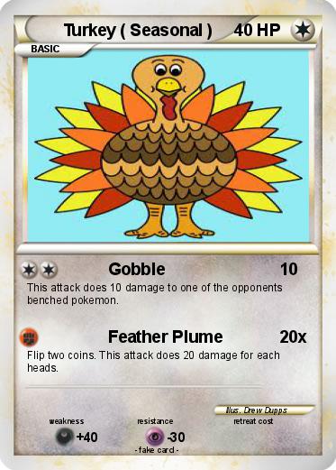Pokémon Turkey Seasonal - Gobble - My Pokemon Card
