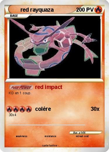 Pokémon red rayquaza 2 2 - red impact - Ma carte Pokémon