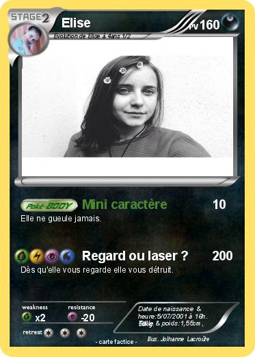 Pokémon Elise 82 82 - Mini caractère - Ma carte Pokémon