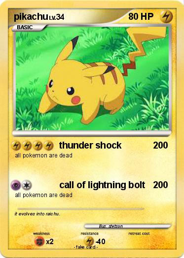 Pokémon pikachu 9842 9842 - thunder shock - My Pokemon Card