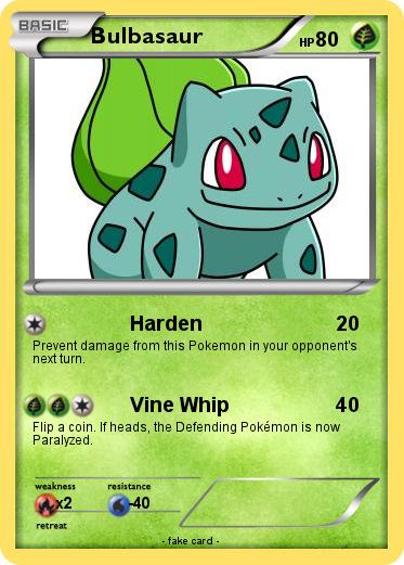 Pokémon Bulbasaur 1628 1628 - Harden - My Pokemon Card