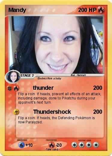 Pokémon Mandy 35 35 - thunder - My Pokemon Card