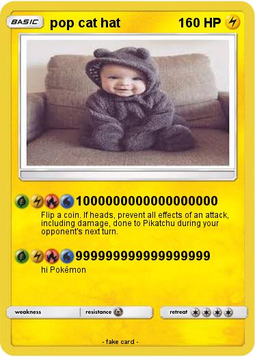 Pokémon pop cat hat - 1000000000000000000 - My Pokemon Card
