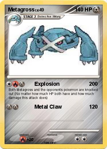 Pokémon Metagross 536 536 - Explosion - My Pokemon Card