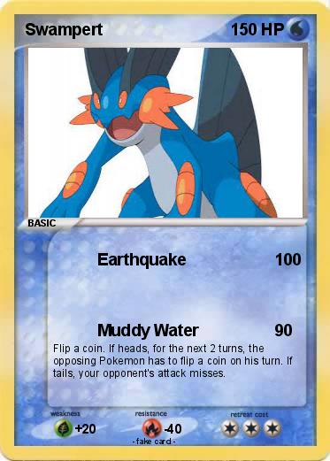 Pokémon Swampert 304 304 - Earthquake - My Pokemon Card