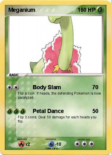 Pokémon Meganium 424 424 - Body Slam - My Pokemon Card