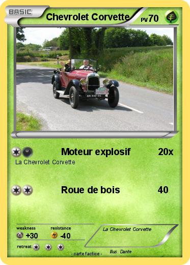 Pokémon Chevrolet Corvette 5 5 - Moteur explosif - Ma carte Pokémon