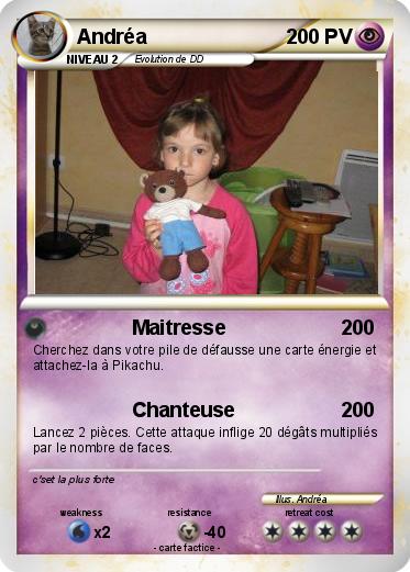 Pokémon Andrea 112 112 - Maitresse - Ma carte Pokémon