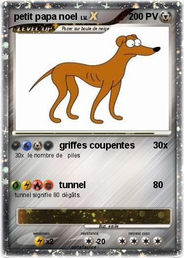 Pokémon petit papa noel 11 11 - griffes coupentes - Ma carte Pokémon