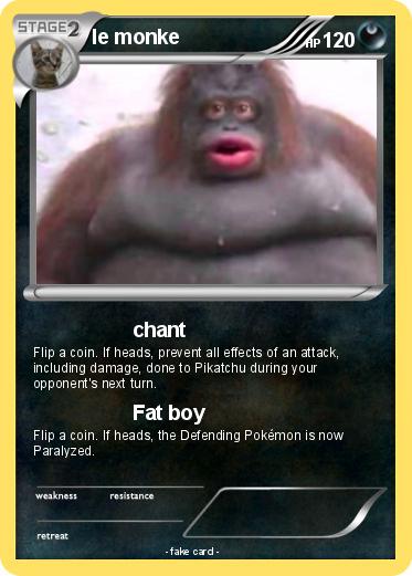 Pokémon le monke 72 72 - chant - My Pokemon Card