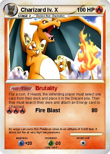 Pokémon Charizard lv X 85 85 - Brutality - My Pokemon Card