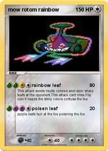 Pokémon mow rotom rainbow - rainbow leaf - My Pokemon Card