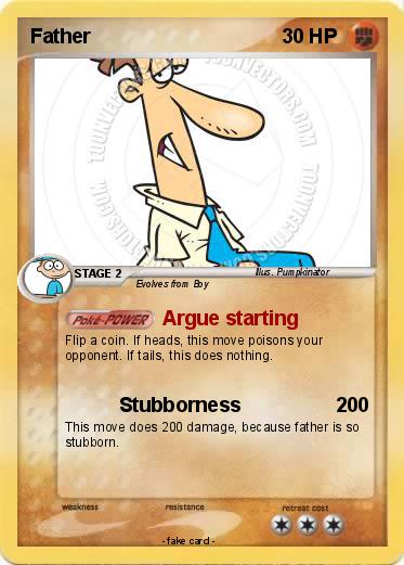 Pokémon Father 63 63 - Argue starting - My Pokemon Card