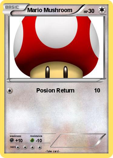 Pokémon Mario Mushroom 10 10 - Posion Return - My Pokemon Card