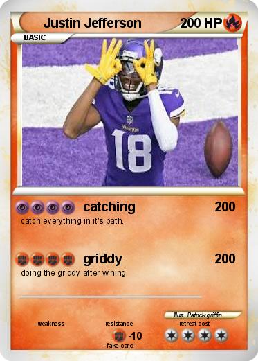 Pokémon Justin Jefferson - catching - My Pokemon Card