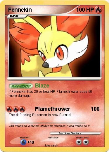 Pokémon Fennekin 8 8 - Blaze - My Pokemon Card