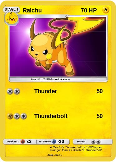 Pokémon Raichu 5024 5024 - Thunder - My Pokemon Card