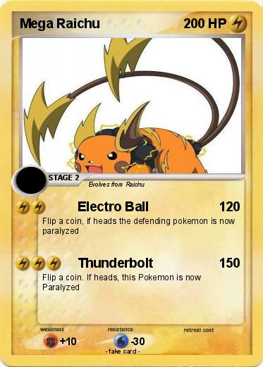 Pokémon Mega Raichu 180 180 - Electro Ball - My Pokemon Card