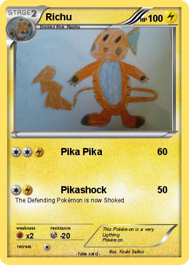 Pokémon Richu 161 161 - Pika Pika - My Pokemon Card