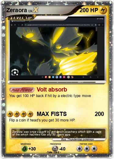 Pokémon Zeraora 323 323 - Volt absorb - My Pokemon Card